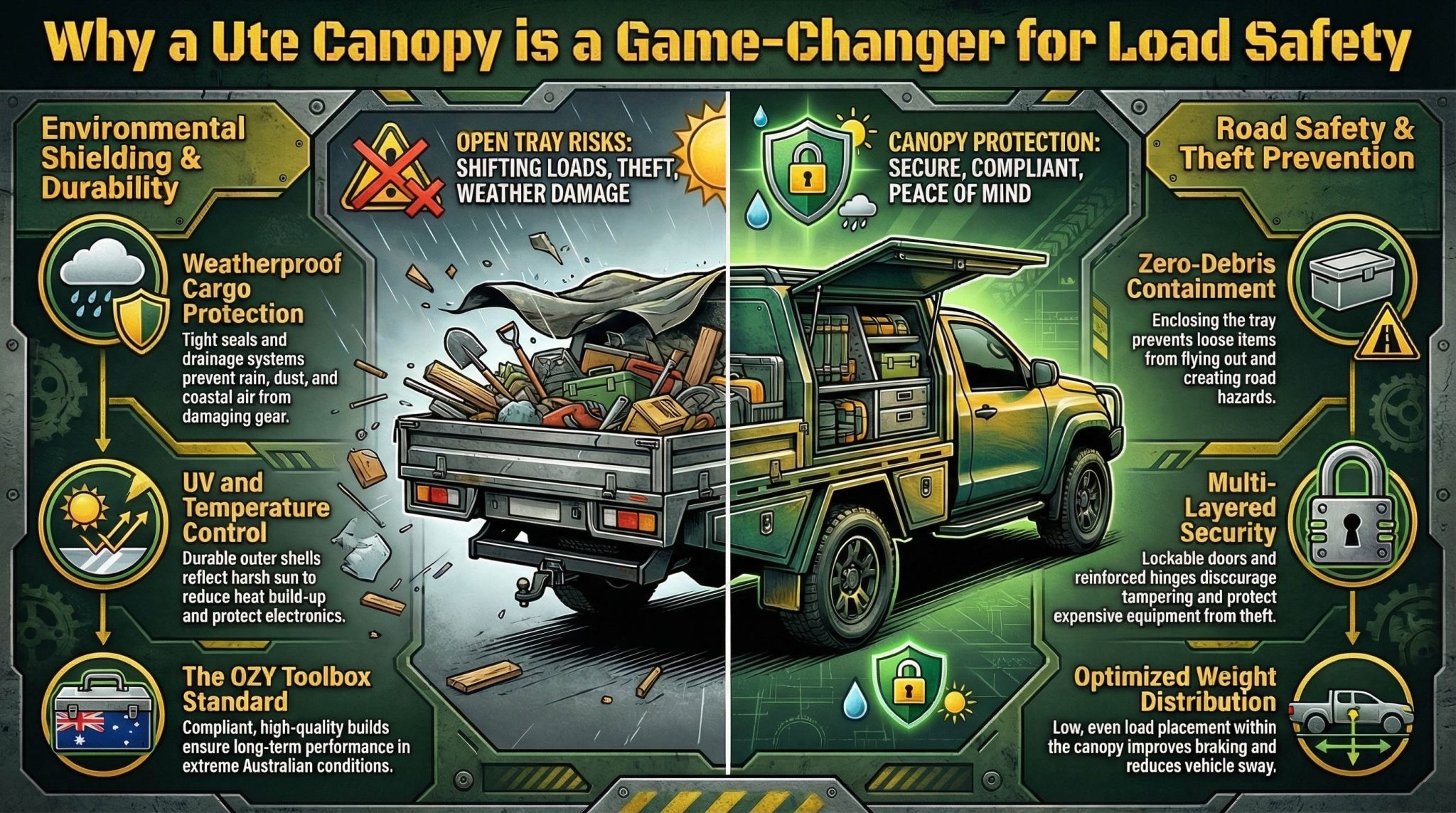 How a Ute Canopy Improves Load Safety for Everyday Drivers
