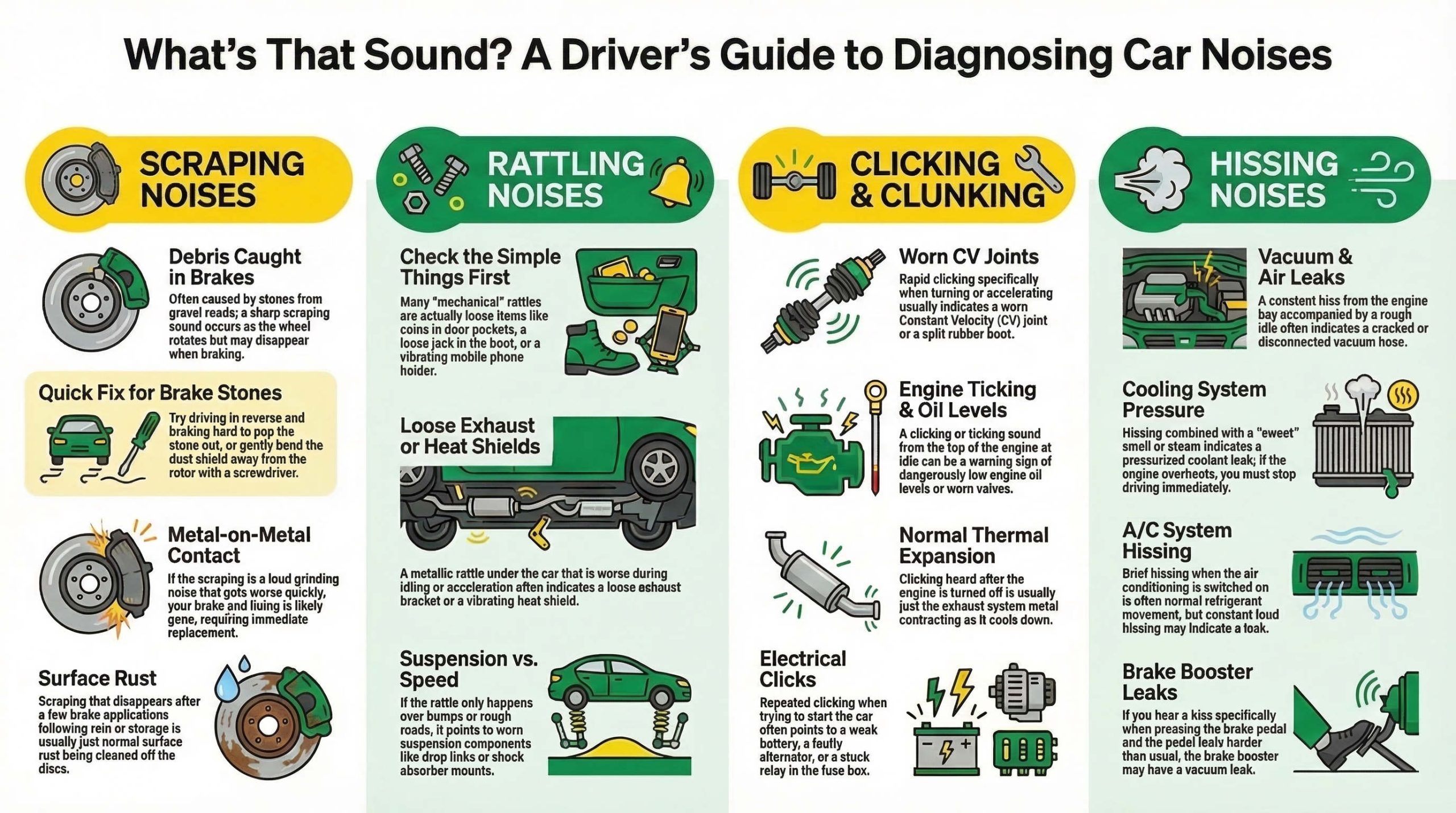 What bad sounds could your car make, and what does it mean?